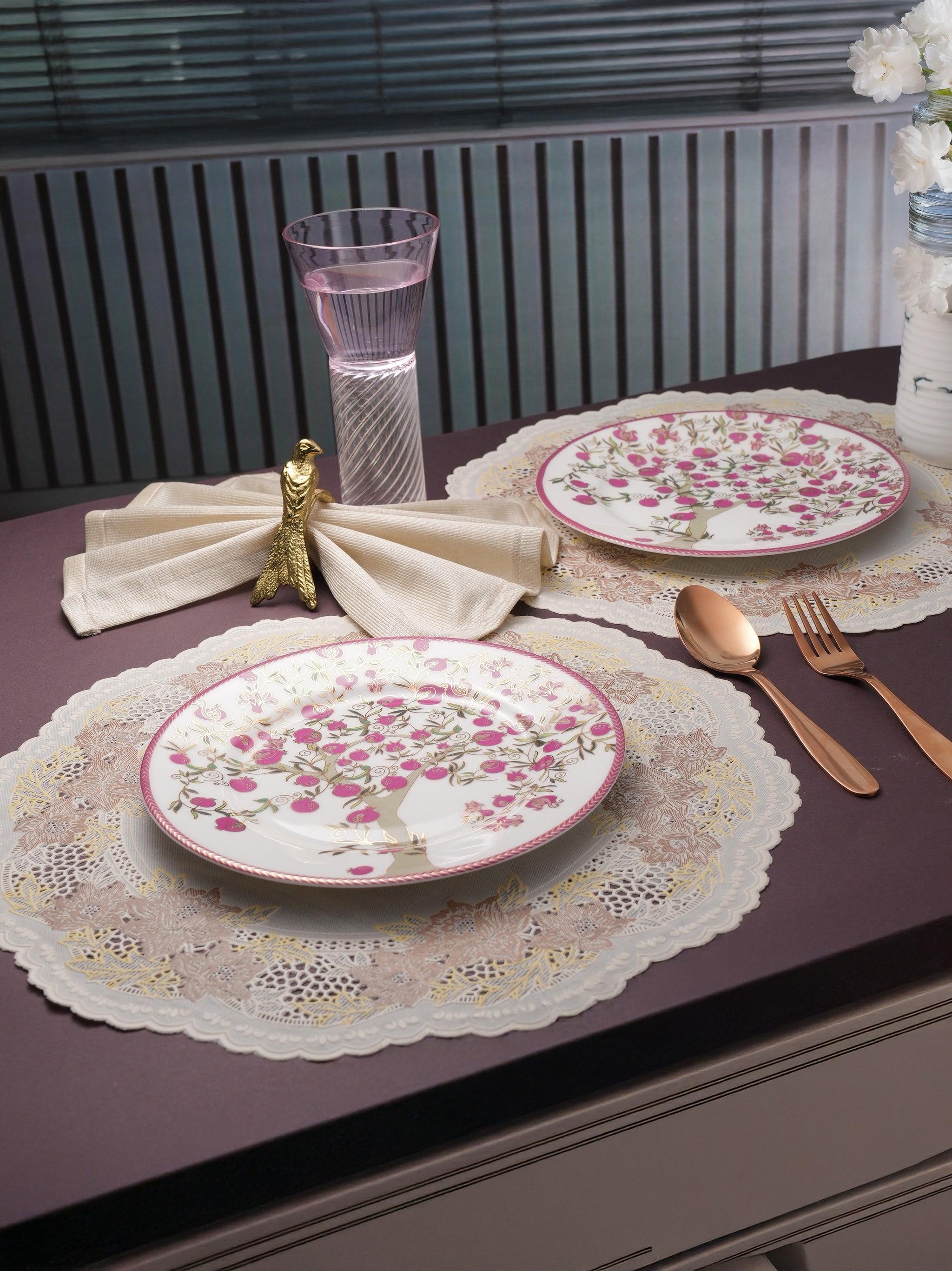 Pom Passion 24K Gold Plated Snack Plate Set